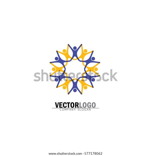 Vector Icon People Together Sign Unity Stock Vector (Royalty Free ...