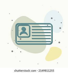 Vector Icon Person Card Customer Card Stock Vector (Royalty Free ...
