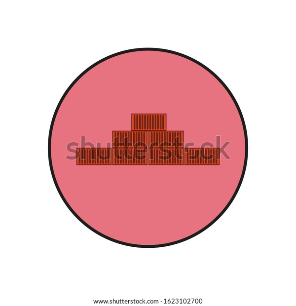 Vector Icon Pile Transport Containers Stock Vector (Royalty Free ...