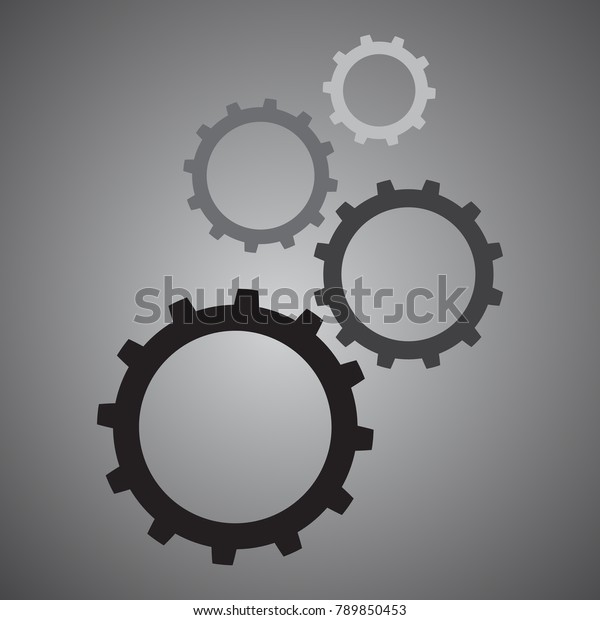 Vector Icon Pinion Gears Icon Illustration Stock Vector (Royalty Free ...