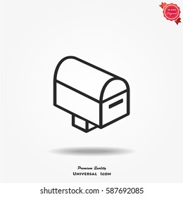 Vector Icon Post Letter Box Stock Vector (Royalty Free) 587692085 ...
