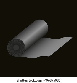 Vector Icon Roll Fabric Paper Roll Stock Vector (Royalty Free ...