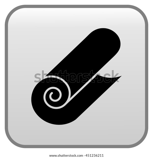 Vector Icon Roll Fabric Paper Roll Stock Vector (Royalty Free ...