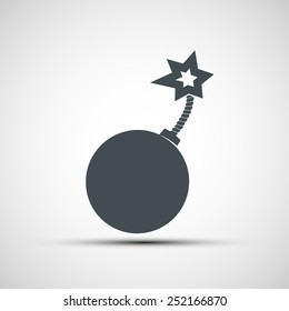 Vector Icon Round Bomb Fuse Stock Vector (Royalty Free) 252166870 ...