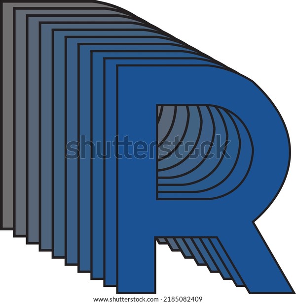 Vector Icon Rrr Color Blue Stock Vector (Royalty Free) 2185082409 ...