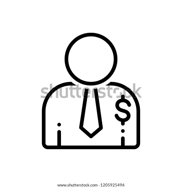 Vector Icon Salesperson Stock Vector (Royalty Free) 1205925496