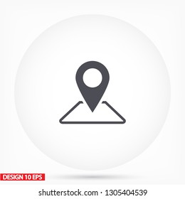 Vector Icon Search Map 10 Eps Stock Vector (Royalty Free) 1305404539 ...