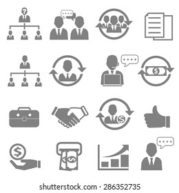 Vector Icon Set Business Financial Performance Stock Vector (Royalty ...