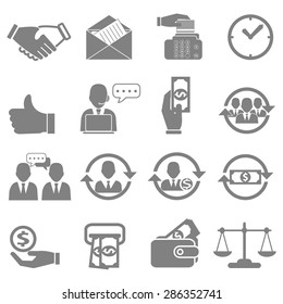 Vector Icon Set Business Financial Performance Stock Vector (Royalty ...