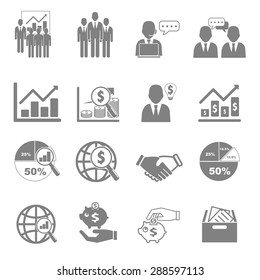 Vector Icon Set Business Financial Performance Stock Vector (Royalty ...