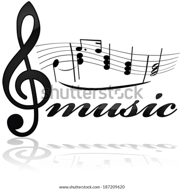 Vector Icon Showing Stylized Musical Note Stock Vector (Royalty Free ...
