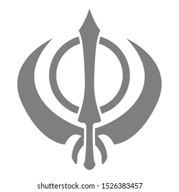 Vector Icon Sikh Symbol Khanda Stock Vector (Royalty Free) 1526383457 ...