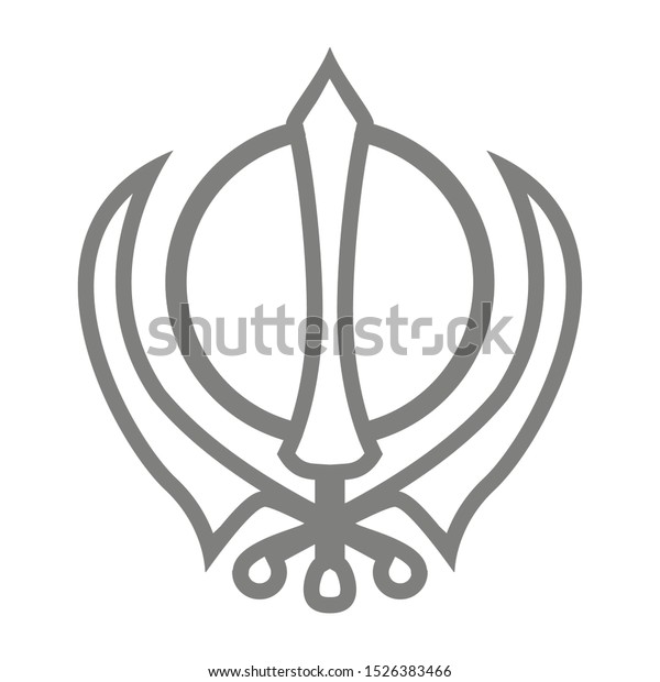 Vector Icon Sikh Symbol Khanda Stock Vector (Royalty Free) 1526383466 ...