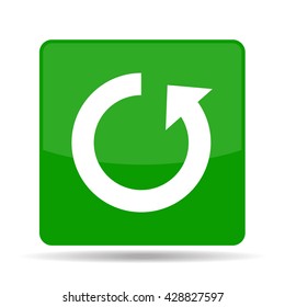 Vector Icon Square Green Sign Reboot Stock Vector (Royalty Free ...