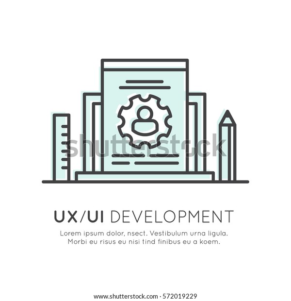 Vector Icon Style Illustration Ux Ui Stock Vector (Royalty Free ...
