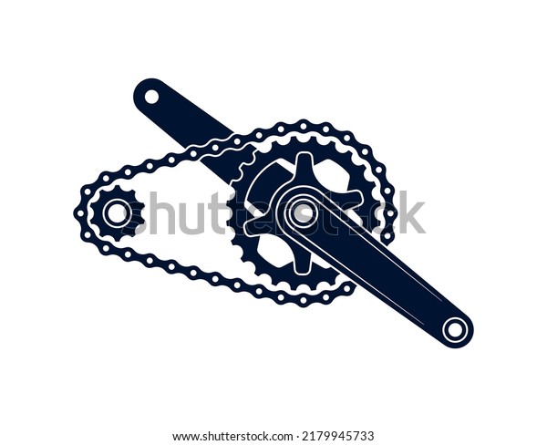 Vector Icon Symbol Bicycle Cranks Isolated Stock Vector (Royalty Free ...