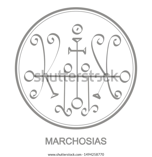 Vector Icon Symbol Demon Marchosias Sigil Stock Vector (Royalty Free ...
