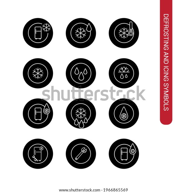 Vector Icon Thawed Frozen Symbols Image Stock Vector (Royalty Free ...