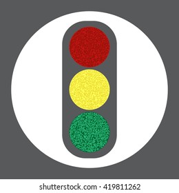 Vector Icon Traffic Light Cute Traffic Stock Vector (Royalty Free ...