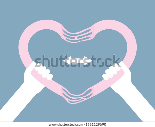 Vector Icon Two Hands Tearing Heart Stock Vector (Royalty Free ...