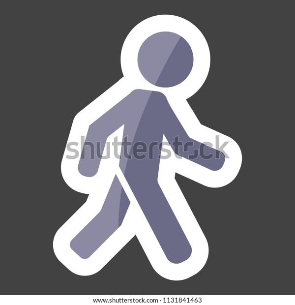 Vector Icon Walking Pedestrian Illustration Walking Stock Vector ...