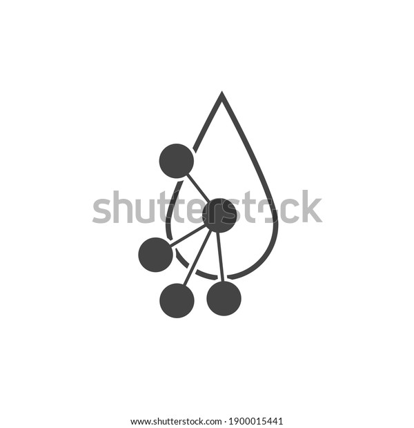 Vector Icon Water Molecule Drops Acid Stock Vector (Royalty Free ...
