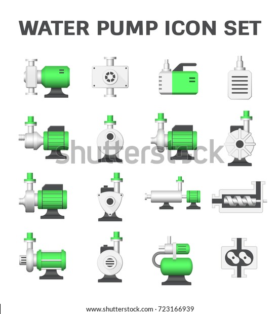 Vector Icon Water Pump Station Water Stock Vector (Royalty Free) 723166939
