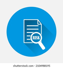 Vector Icon Word Risk Magnifier Danger Stock Vector (Royalty Free ...