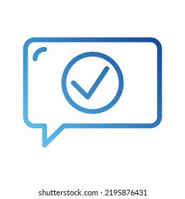 Vector Icons Check Message Lineal Gradient Stock Vector (Royalty Free ...