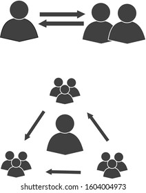 Vector Icons Communication People Groups Network Stock Vector (Royalty ...