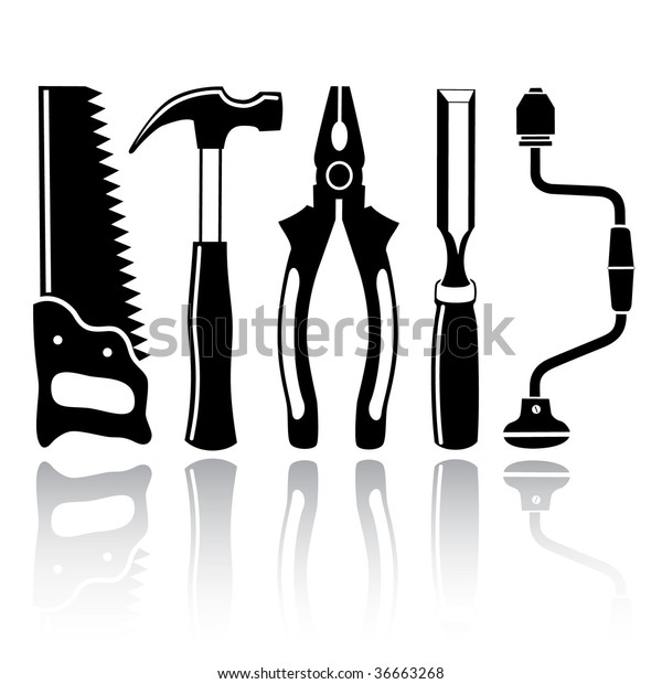 Vector Icons Joiners Tools Stock Vector (Royalty Free) 36663268 ...
