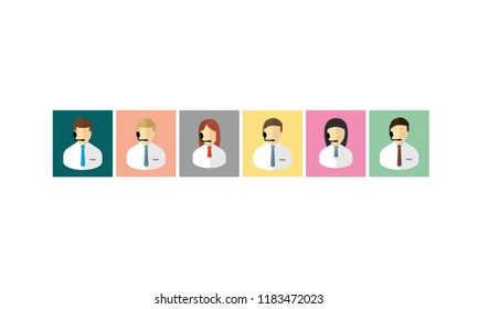 Vector Icons Managers Communication People Man Stock Vector (Royalty ...