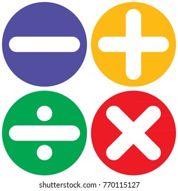 Vector Icons Mathematical Signs Stock Vector (Royalty Free) 770115127 ...