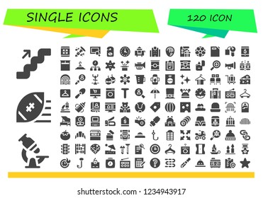 Vector Icons Pack 120 Filled Single Stock Vector (Royalty Free ...