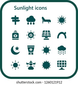 Vector Icons Pack 16 Filled Sunlight Stock Vector (Royalty Free) 1260121912