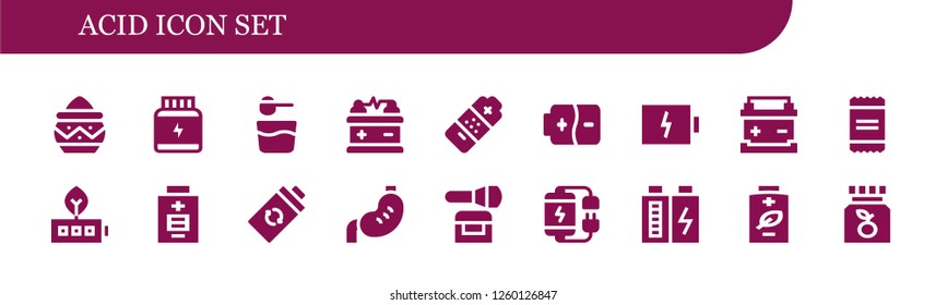Vector Icons Pack 18 Filled Acid Stock Vector (Royalty Free) 1260126847 ...