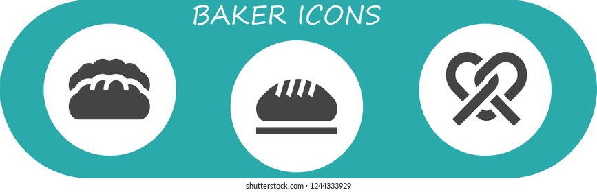 Vector Icons Pack 3 Filled Baker Stock Vector (Royalty Free) 1244333929 ...