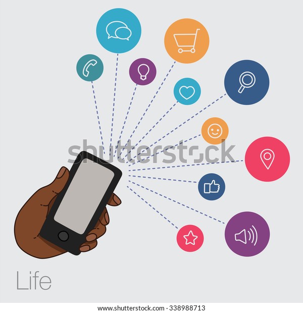 Vector Icons Smartphone Surf Icon Internet Stock Vector (Royalty Free ...