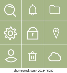 Vector Icons Symbols Use Everyday Life Stock Vector (Royalty Free ...