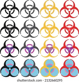 Vector Icons Various Biohazard Marks Stock Vector (Royalty Free ...