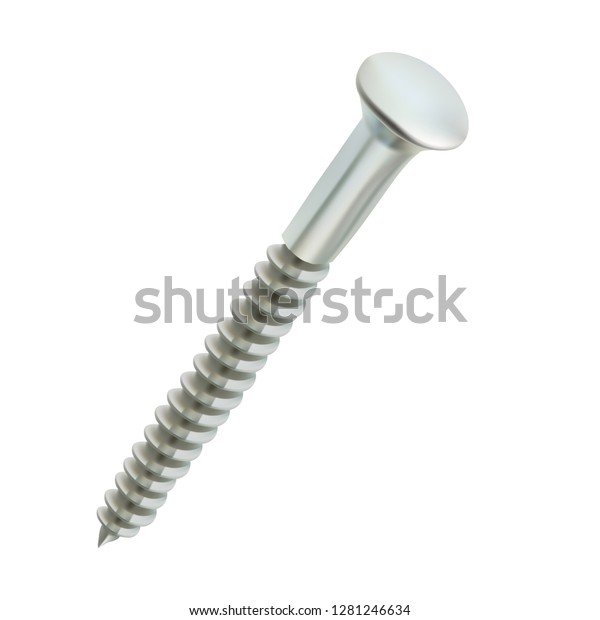 Vector Illustraition Realistic Screw Done Using Stock Vector (Royalty ...