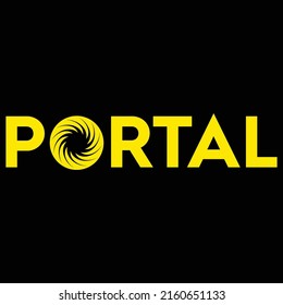 Vector Illustrastion Graphical Concept Word Portal Stock Vector ...