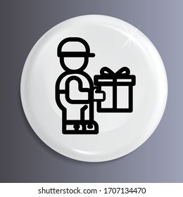 Vector Illustrate Icon Symbol Delivery Man Stock Vector (Royalty Free ...