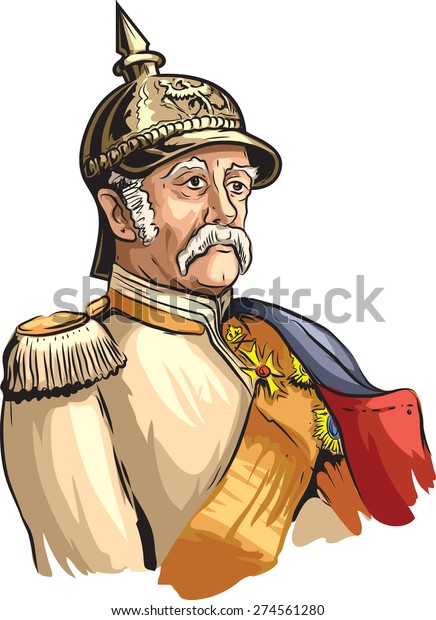 Vector Illustrated Portrait Bismarck Stock Vector (Royalty Free ...