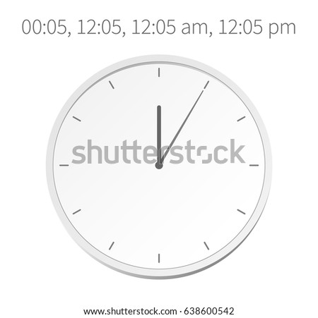 Vector Illustration 0005 1205 1205 Am Stock Vector (Royalty Free ...