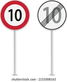 96 Speed limit 10 km per hour Images, Stock Photos & Vectors | Shutterstock