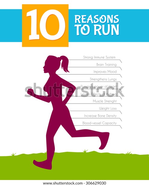 Vector Illustration 10 Top Reasons Run Stock Vector (Royalty Free ...