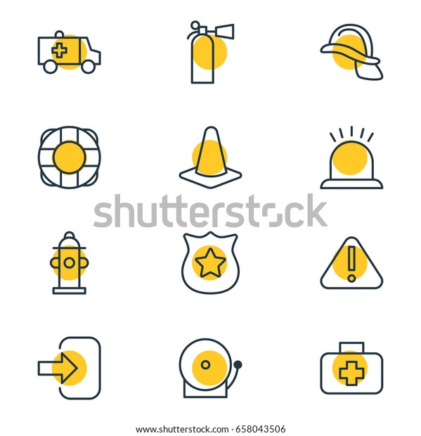 Vector Illustration 12 Necessity Icons Editable Stock Vector (Royalty ...