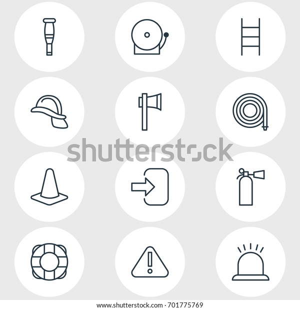 Vector Illustration 12 Necessity Icons Editable Stock Vector (Royalty ...