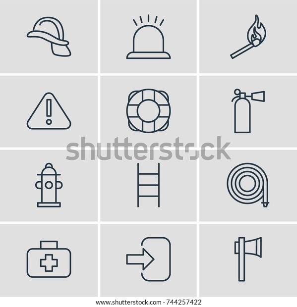 Vector Illustration 12 Necessity Icons Editable Stock Vector (Royalty ...